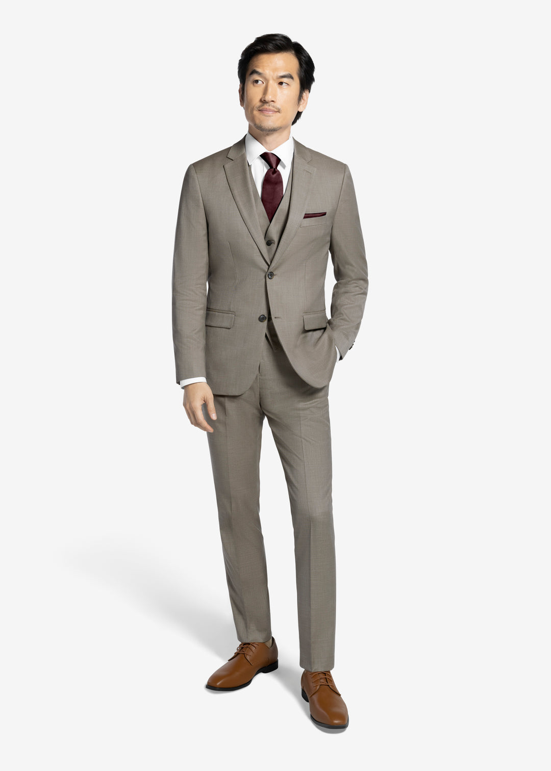 Versatile Wheat Suit: Modern Elegance for Weddings & Events ...